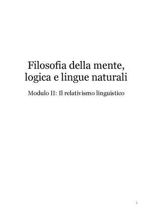 Esercizi alberi sintattici - Filosofia della Mente, Logica e Lingue ...