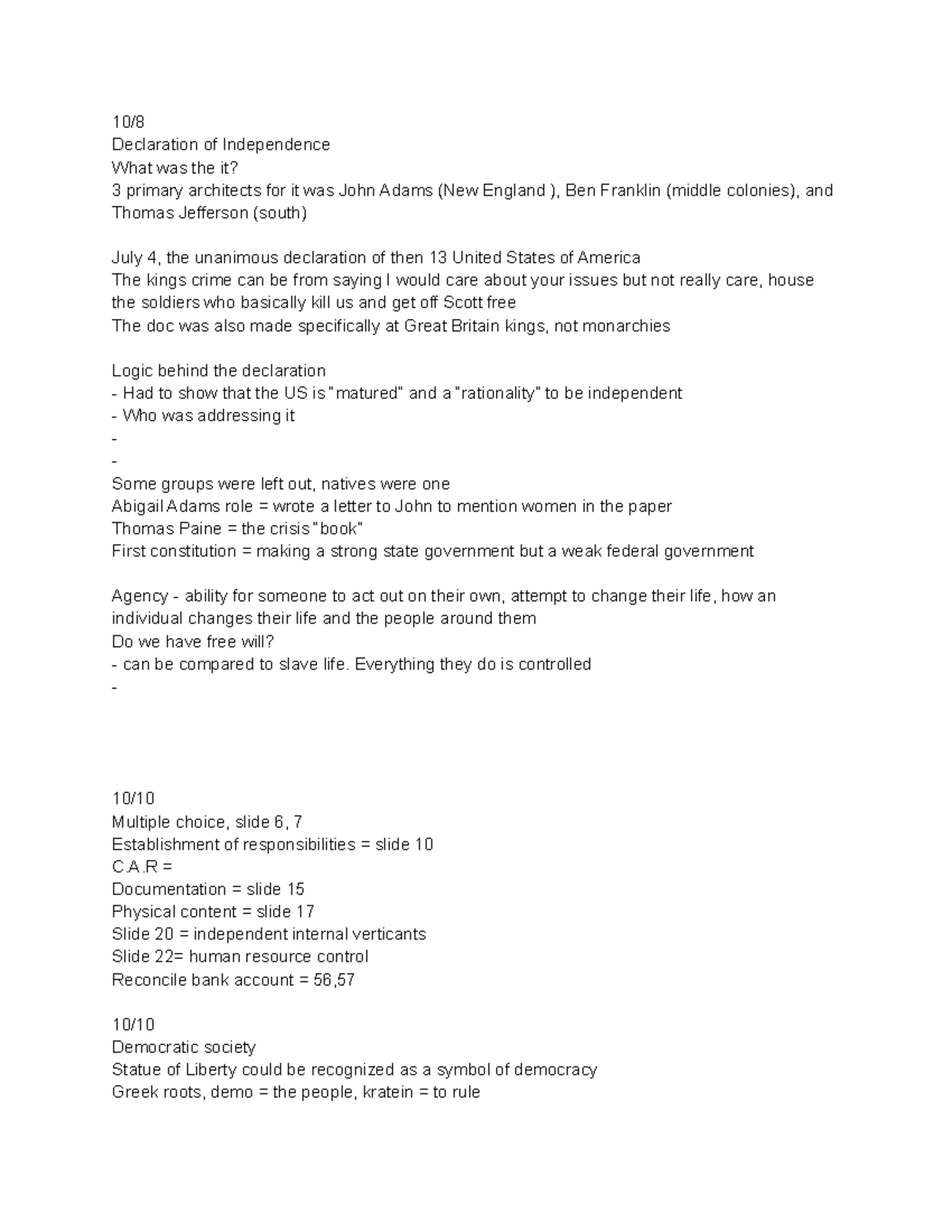 AAS Notes 2 - The instructor's name was Hien Do. This class was very ...