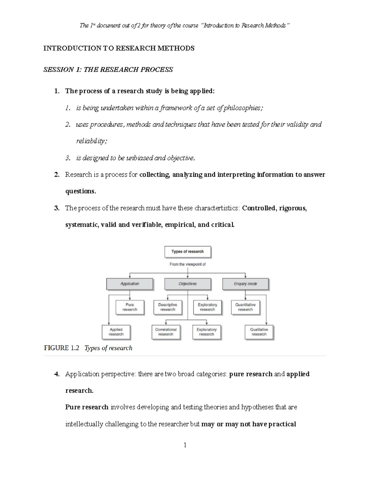 Introduction to Research Methods BOOK-1 summary - INTRODUCTION TO ...