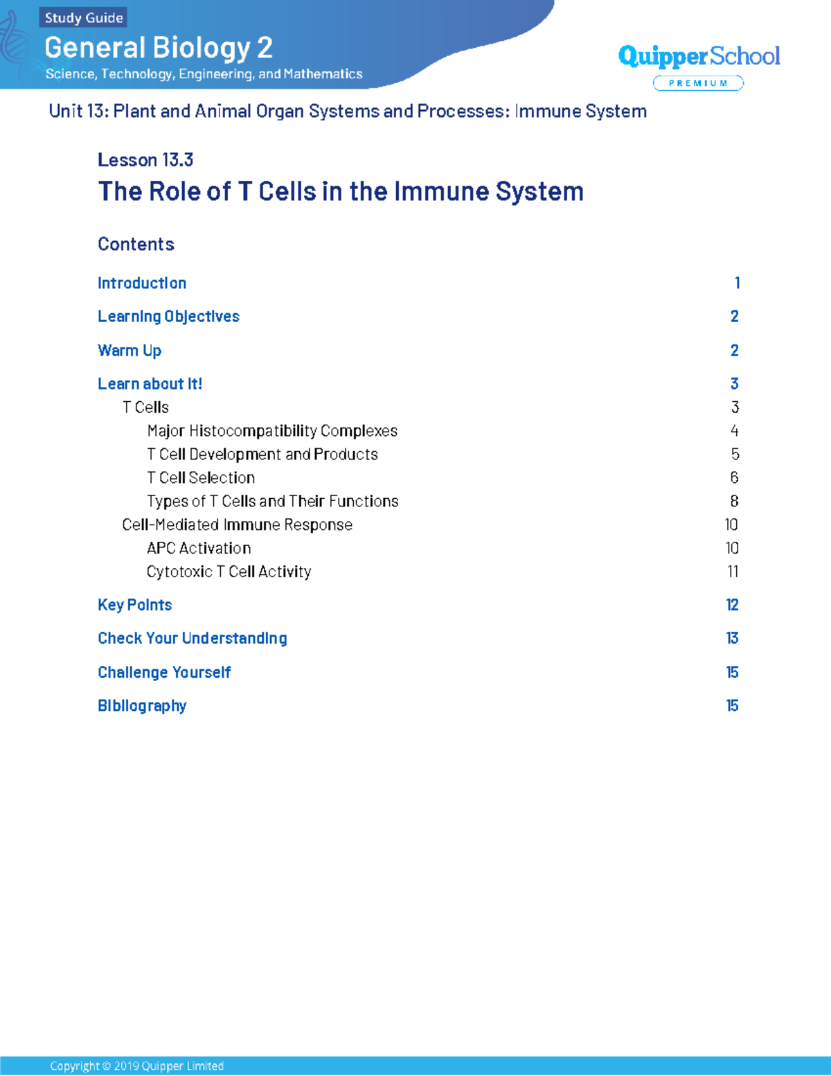 BIO2 11 12 Q4 1303 FD - Gen bio - The Role of T Cells in the Immune ...