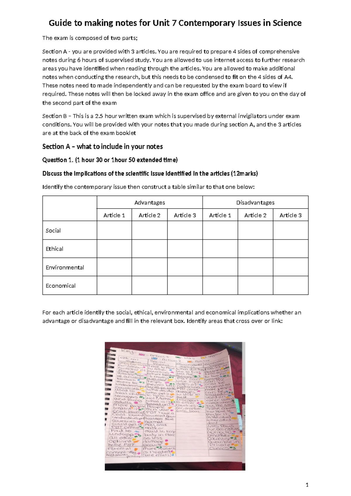 Guide-to-making-notes-for-Unit-7-Contemporary-Issues-in-Science - Guide ...