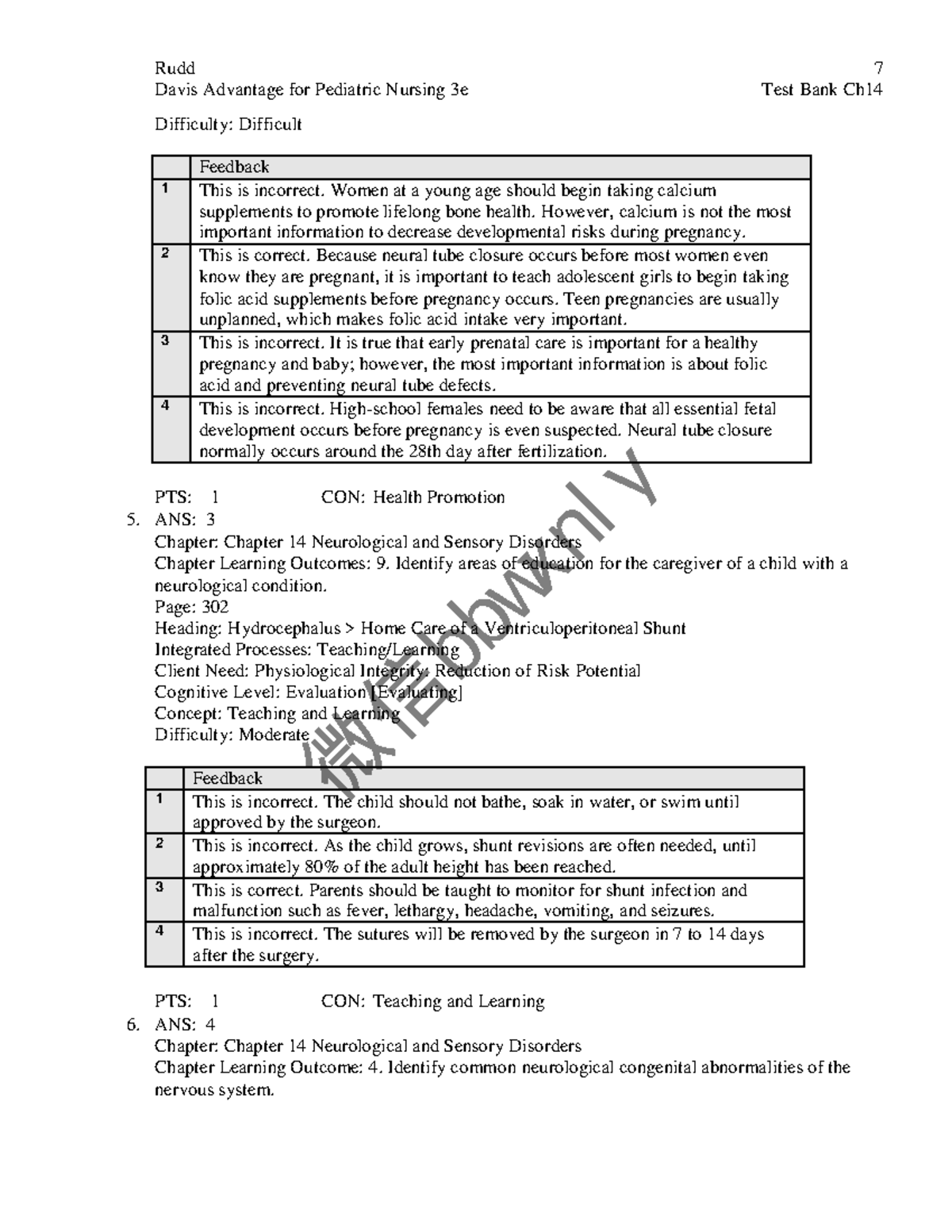 Test bank pediatric nursing critical components of nursing care 3rd ...