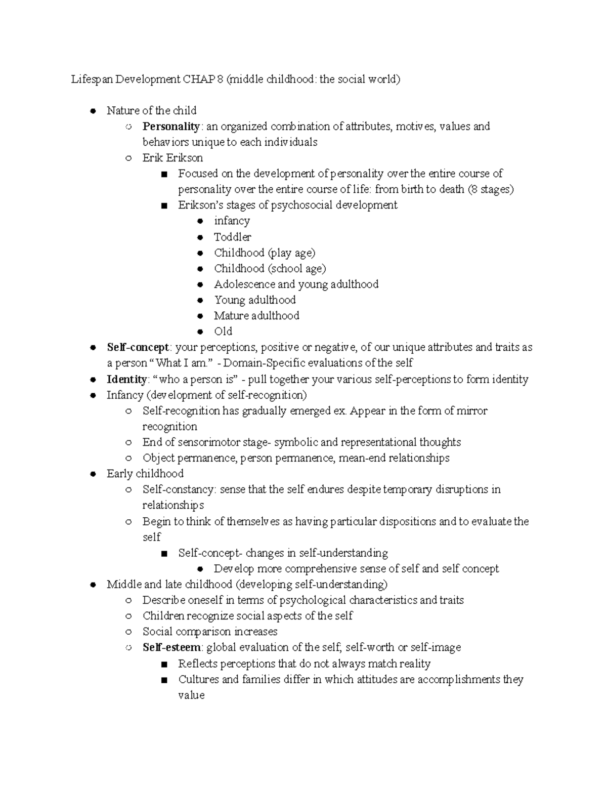 Lifespan Dev. CHAP 8 the social world - Lifespan Development CHAP 8 ...