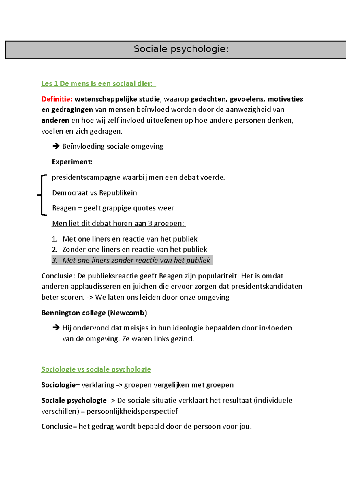 Les 1 De mens is een sociaal dier - Beïnvloeding sociale omgeving ...