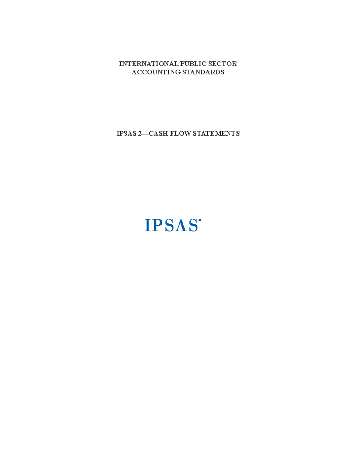 A11- Ipsas 02 2 Cash Flow - IPSAS 2—CASH FLOW STATEMENTS INTERNATIONAL ...