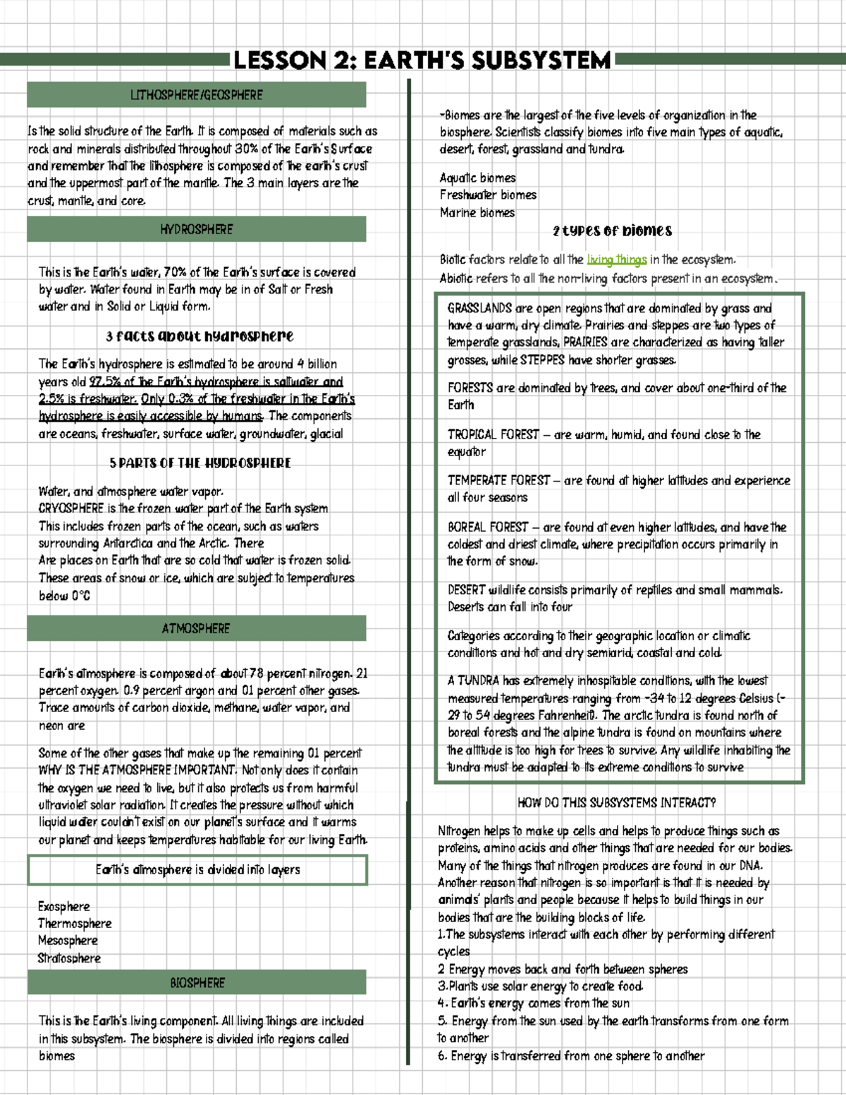 Earth Science - Notes - ####### LITHOSPHERE/GEOSPHERE Is the solid ...