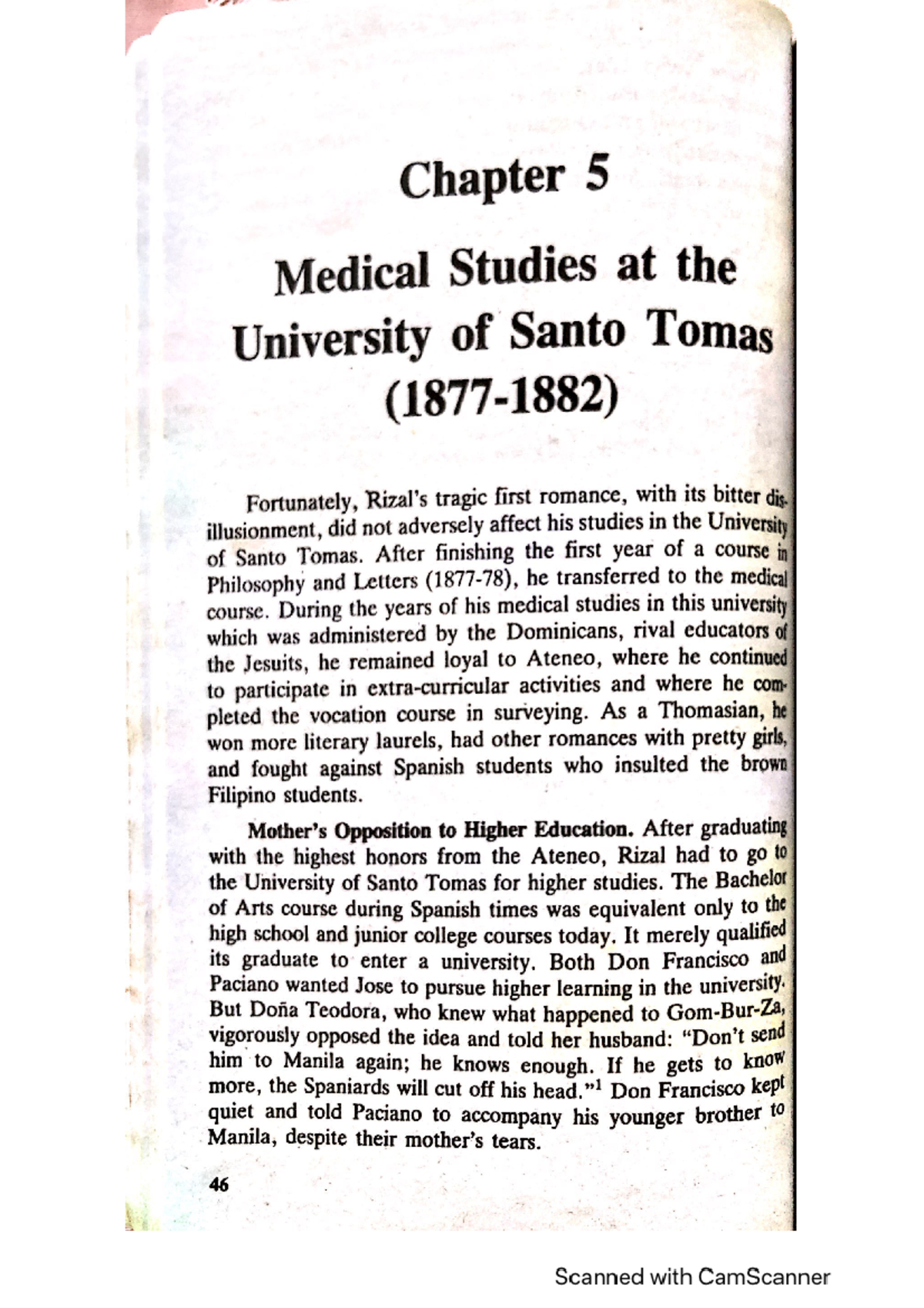 Rizal Chapter-5 - Physical Education - Studocu