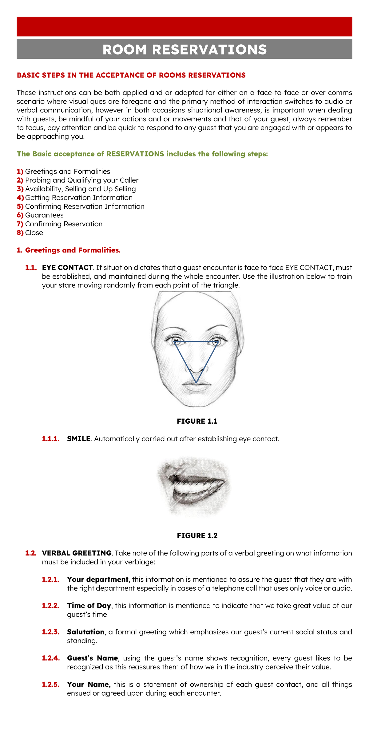 ROOM Reservations - ROOM RESERVATIONS BASIC STEPS IN THE ACCEPTANCE OF ...