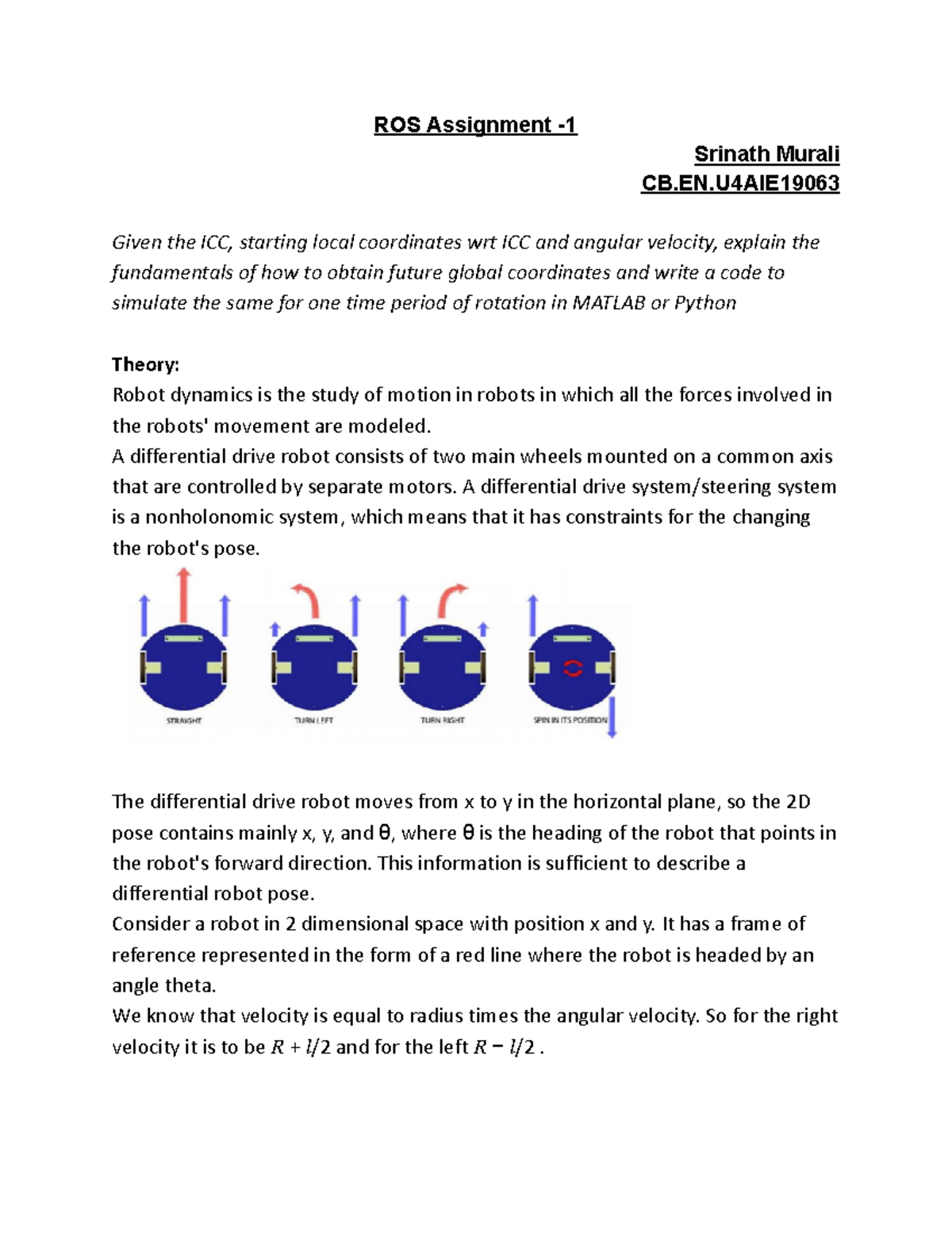 Srinath 19063 - sajith - ROS Assignment - Srinath Murali CB.EN Given the ICC, starting local ...