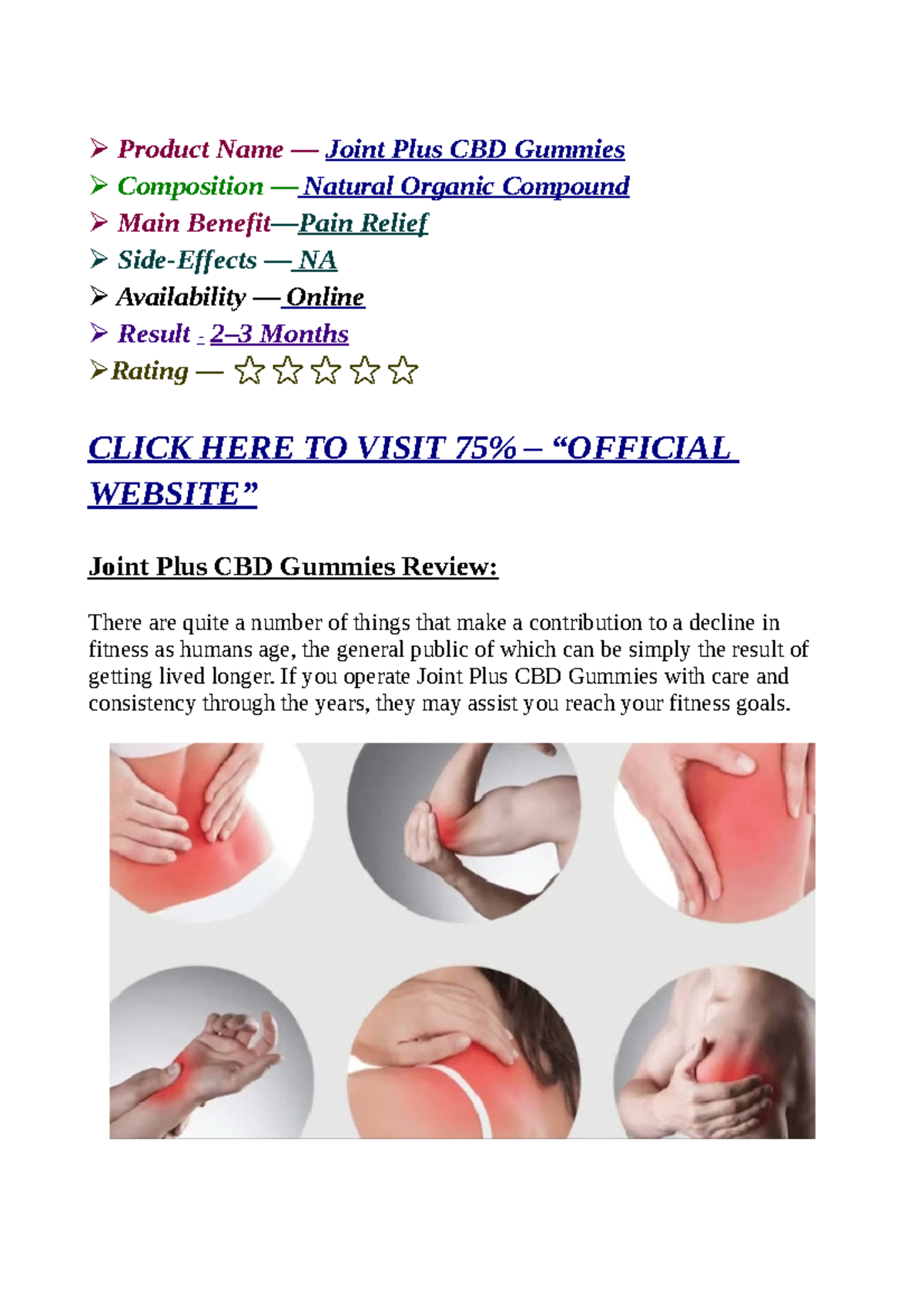 Joint Plus CBD Gummies - Product Name —Joint Plus CBD Gummies ...