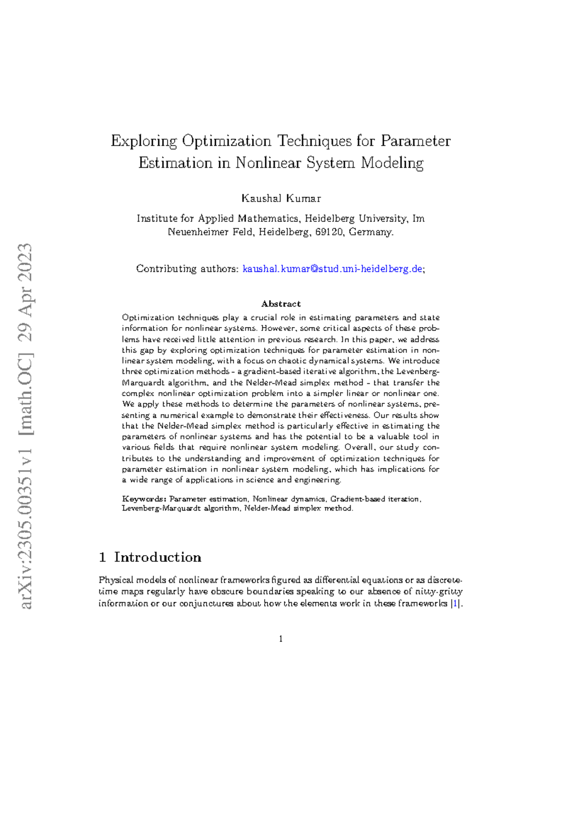 2305 - chao - Exploring Optimization Techniques for Parameter ...