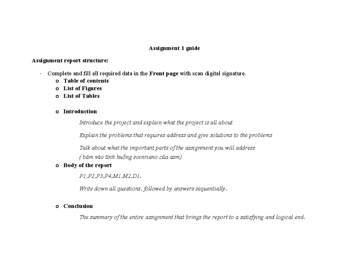 Unit 2 Networking Asm1 Guide Assignment 1 Guide Assignment Report Structure Complete And