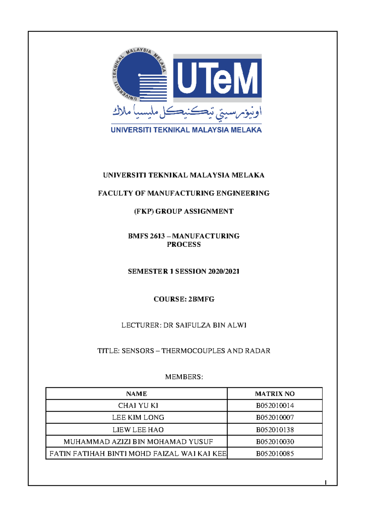 Principles of Instrumentation and Measurement Coursework - Principles ...