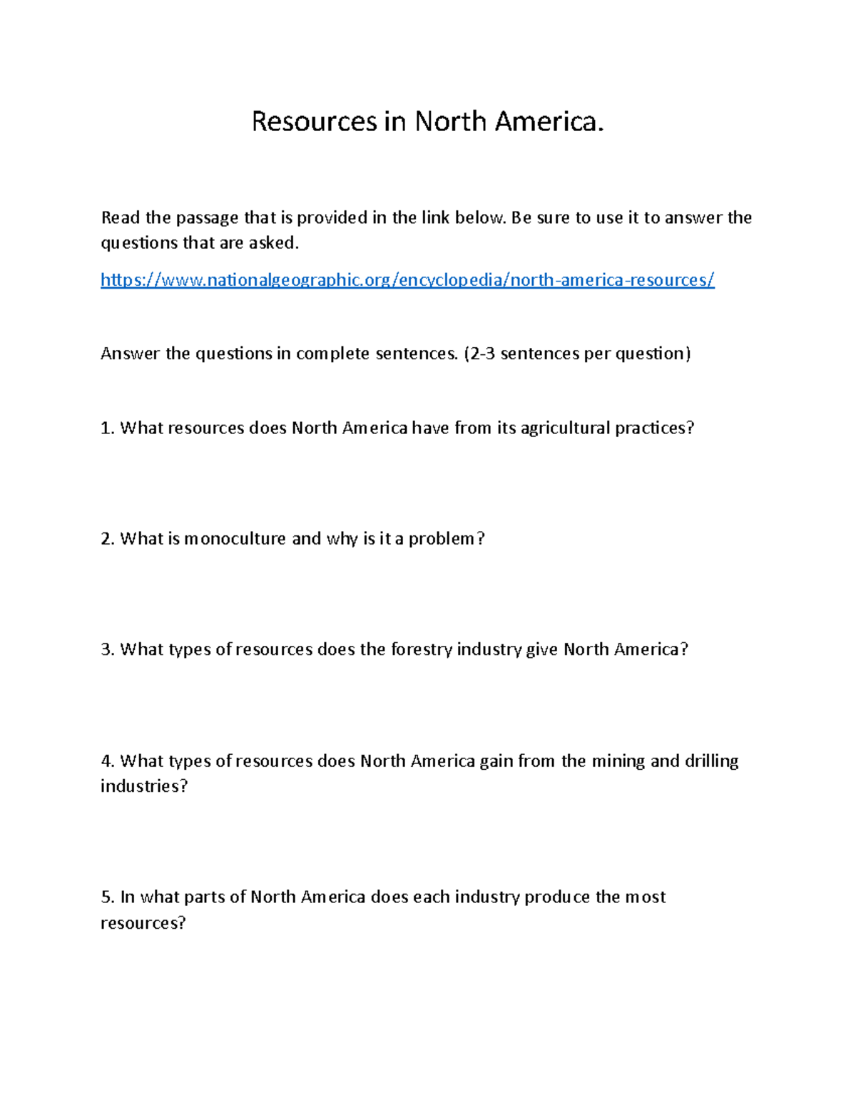 Landon Gonzalez - Resources of North America - Resources in North ...