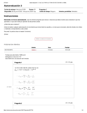 (ACV-S06)Evaluación Calificada en Linea 4 - EP2 Calculo PARA LA TOMA DE Decisiones (13098) - Studocu