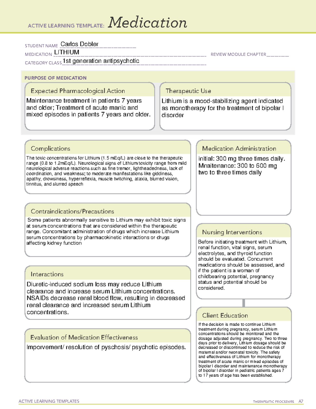 Lithium - med template - ACTIVE LEARNING TEMPLATES THERAPEUTIC ...