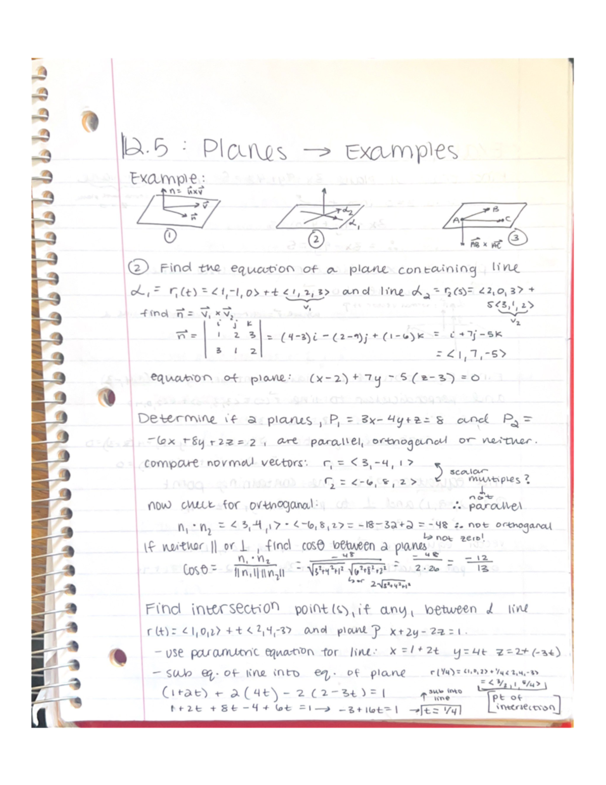 12.5: Planes (examples) - MATH 1020 - Studocu