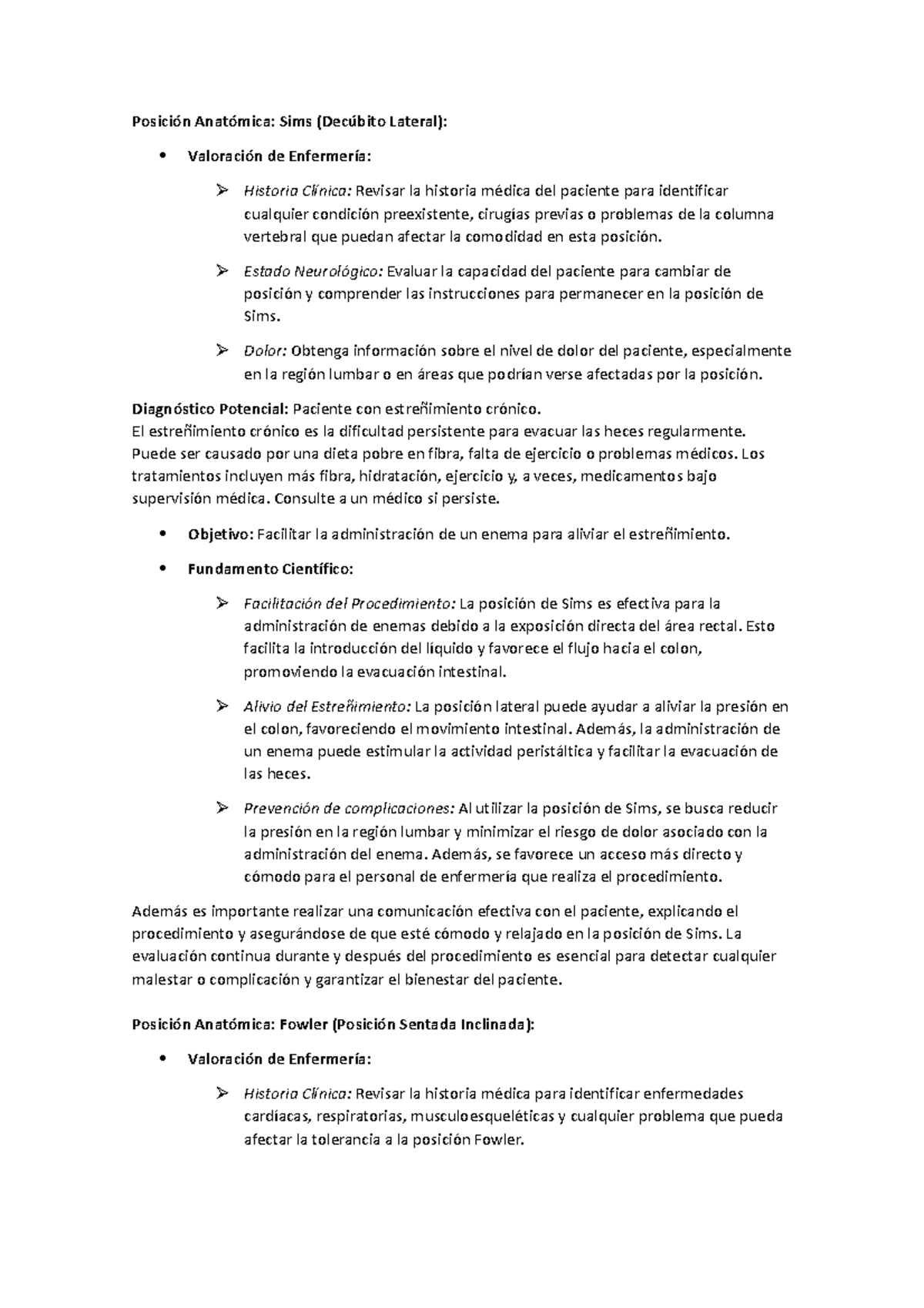 Posición Anatómica - pociciones anatomicas en enfermeria - Posición ...