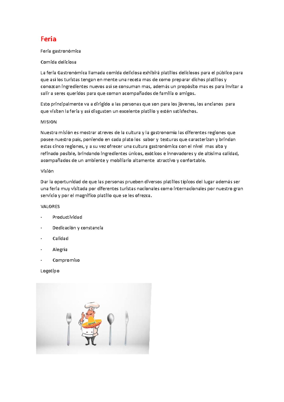 Documento - APUNTES - Feria Feria gastronómica Comida deliciosa La ...