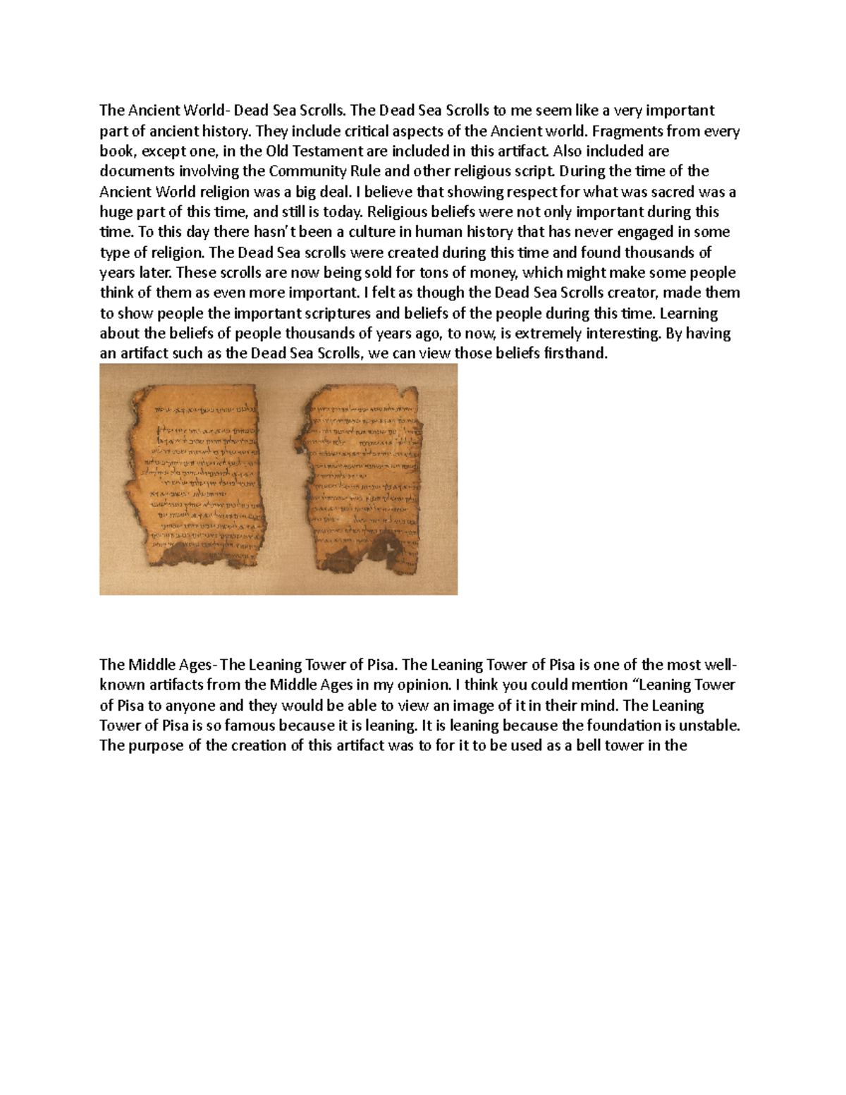 The Ancient World - journal - The Ancient World- Dead Sea Scrolls. The ...