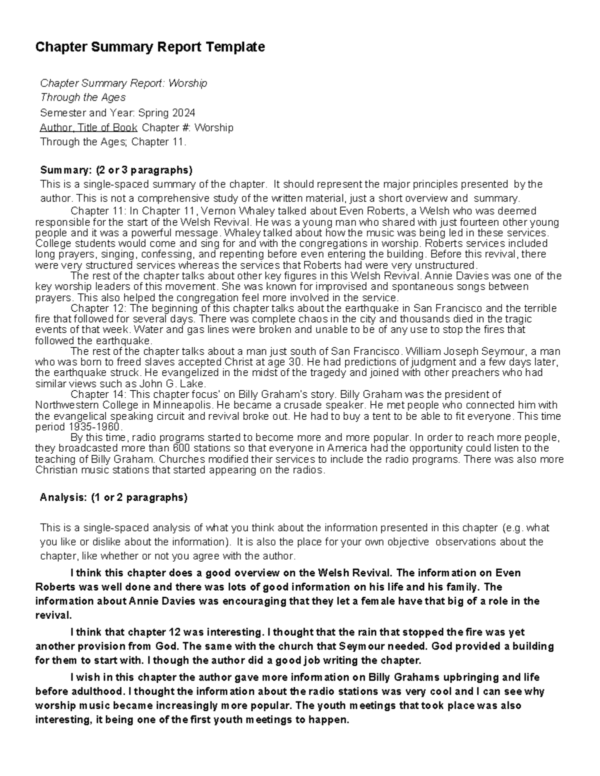 WA 11 - Worship through the Ages Chapter summary. - Chapter Summary ...