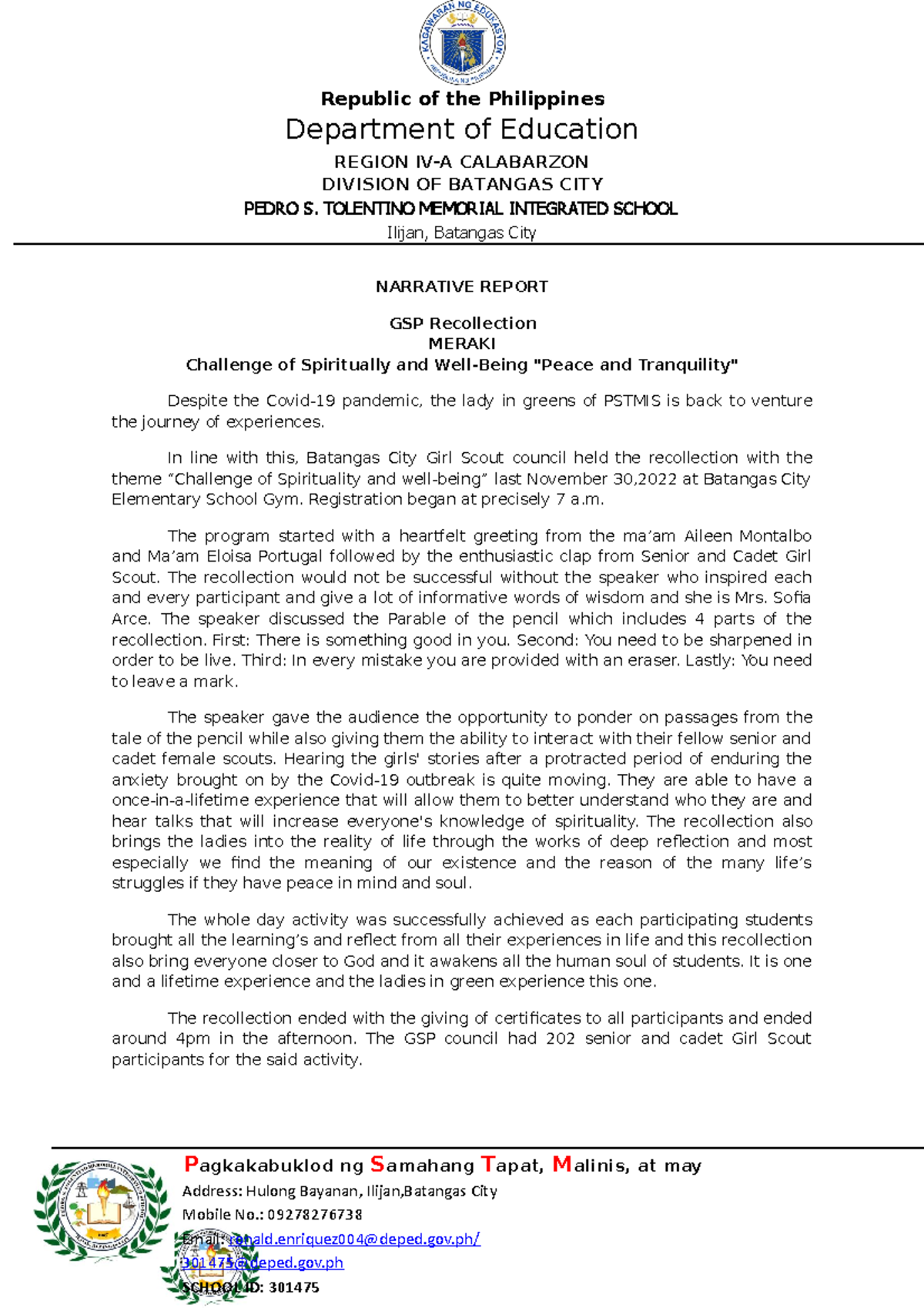 Activity Sheet Physical Science - Republic of the Philippines ...