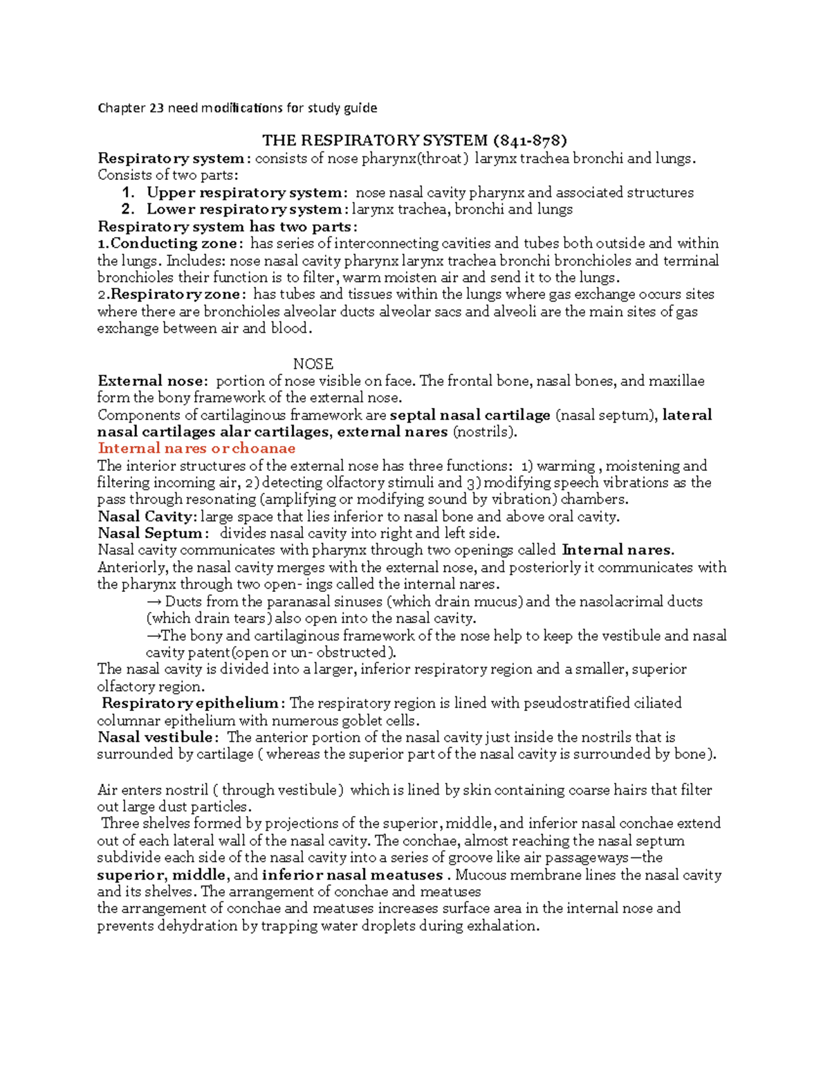 Chapter 23 study guide notes - Chapter 23 need modifications for study ...
