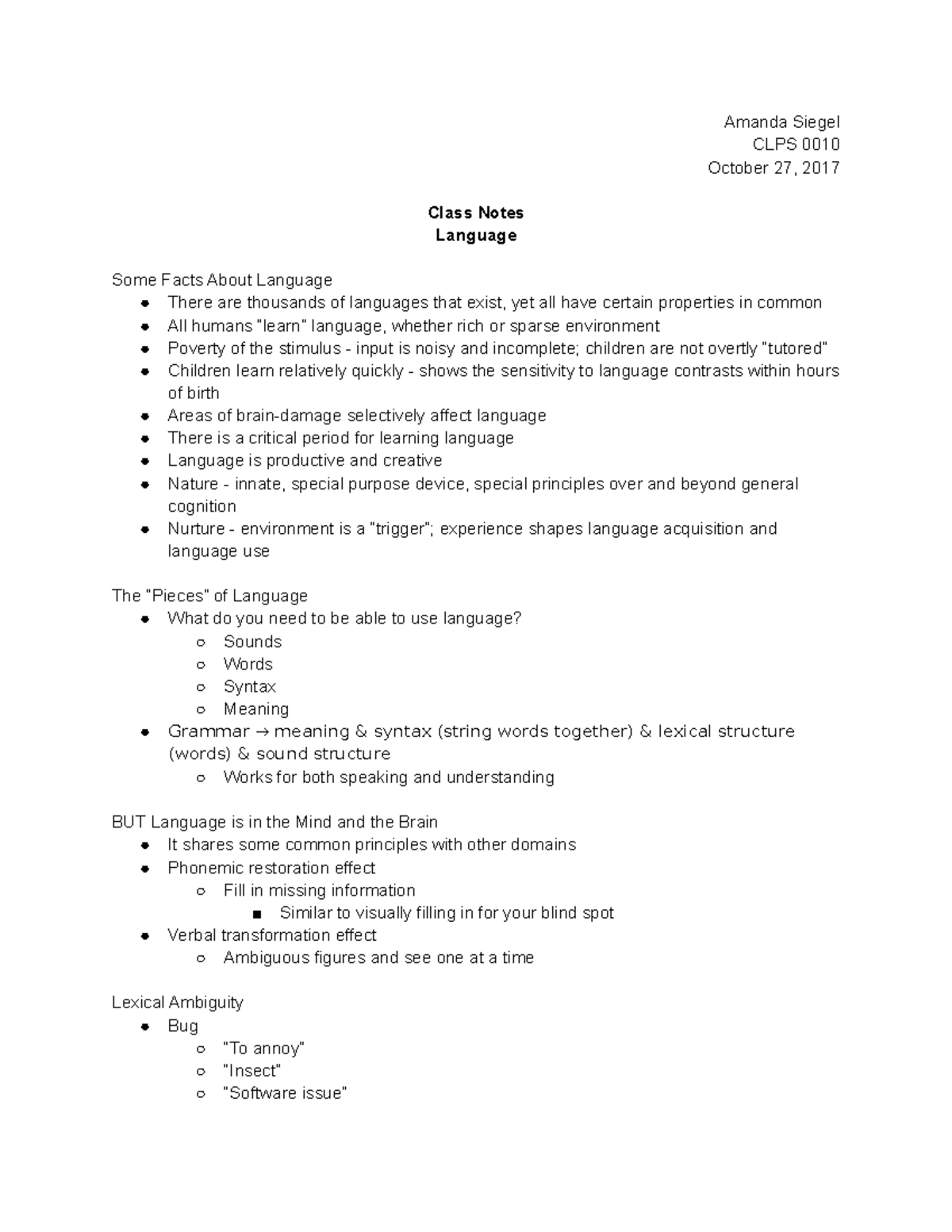 10/27 - Class Notes - Professors Elena Festa, Sheila Blumstein, & Bill ...