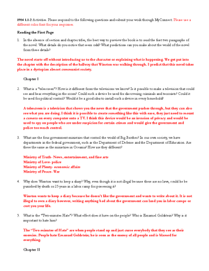 1984 2.9-10 Reading Tasks - 1984 Part 2-10 Reading Tasks In Section One ...