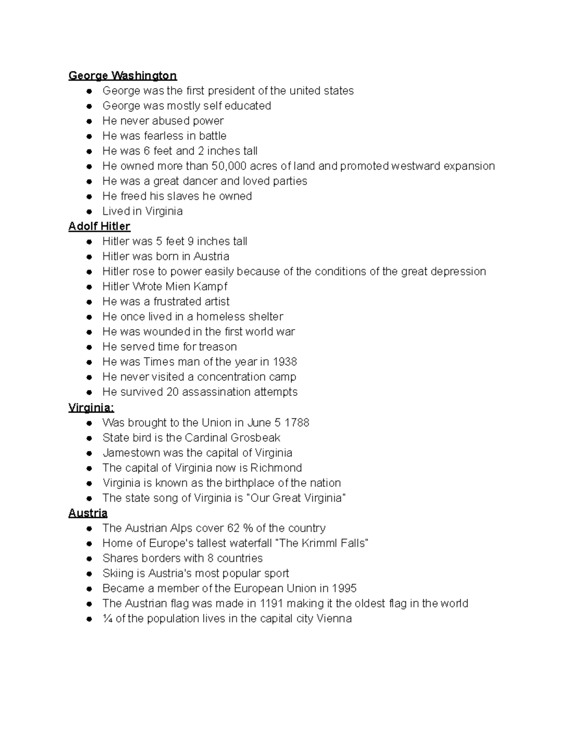 DOC - George Washington George was the first president of the united ...