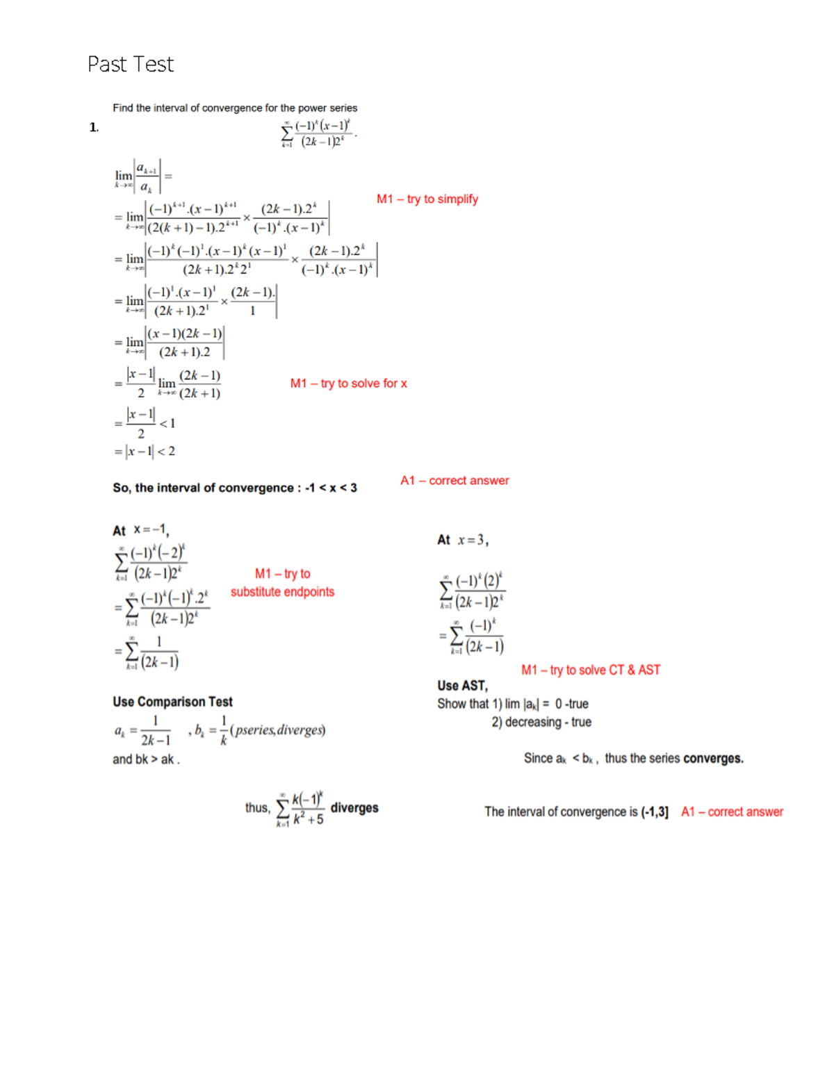 Example past test - Calculus III For Engineers - Past Test 4. - Studocu