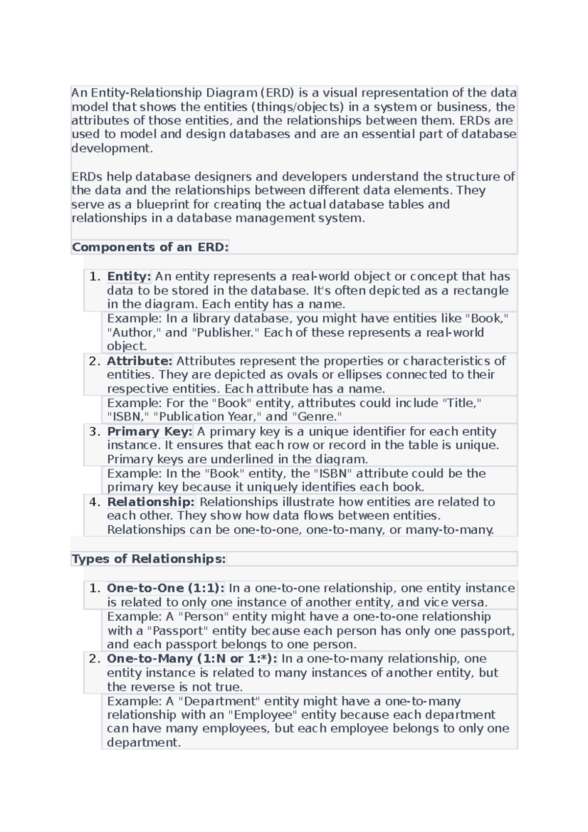 ERD diagrame Concepts - An Entity-Relationship Diagram (ERD) is a ...