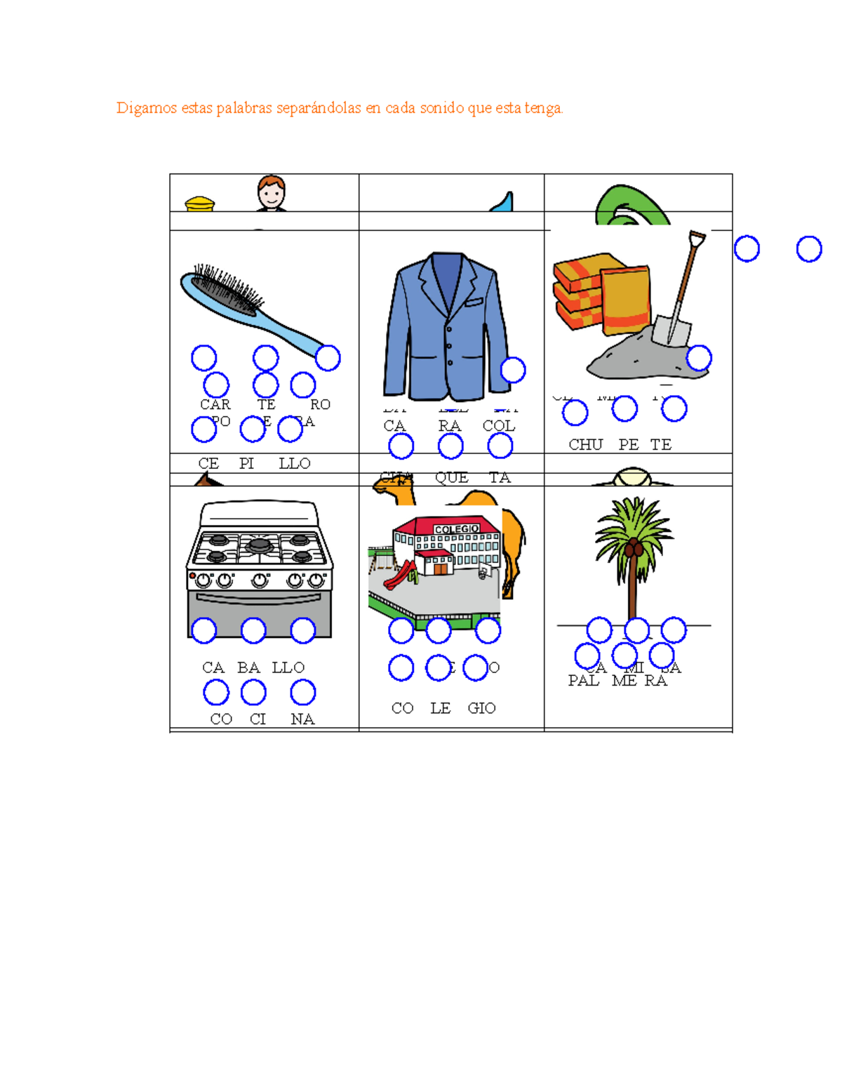 3 Sílabas - Conciencia silábica - Recursos comunicativos - Digamos ...