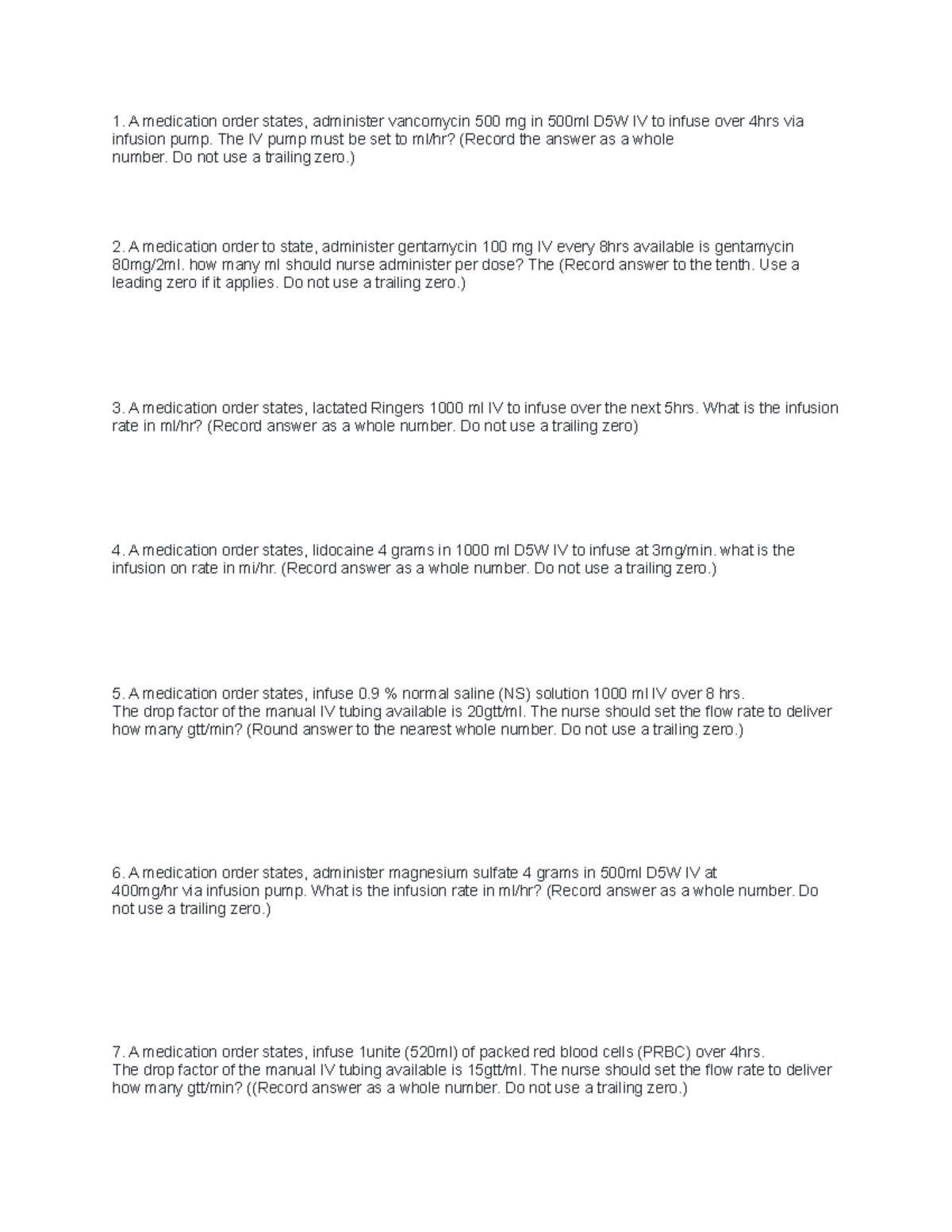 MDC 4 calc dose - notes - A medication order states, administer ...