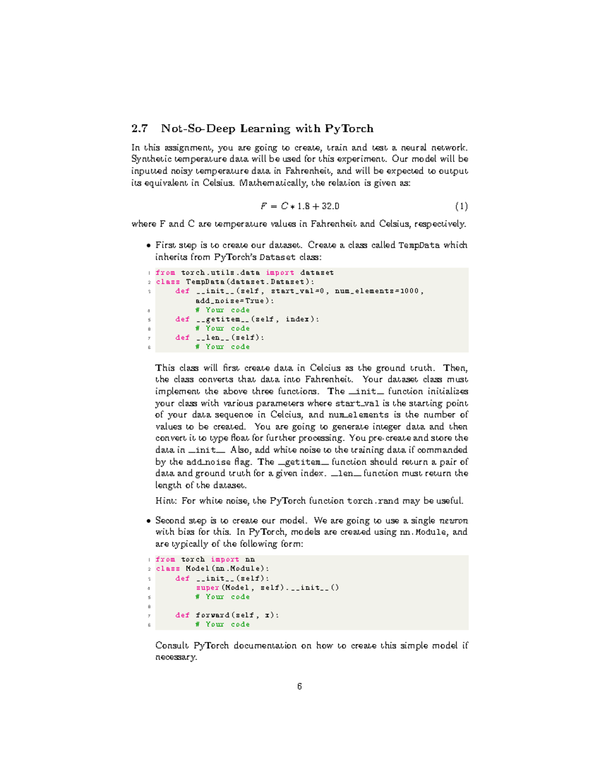 Assignment Optional 2 Not So Deep Learning With Pytorch In This 4974