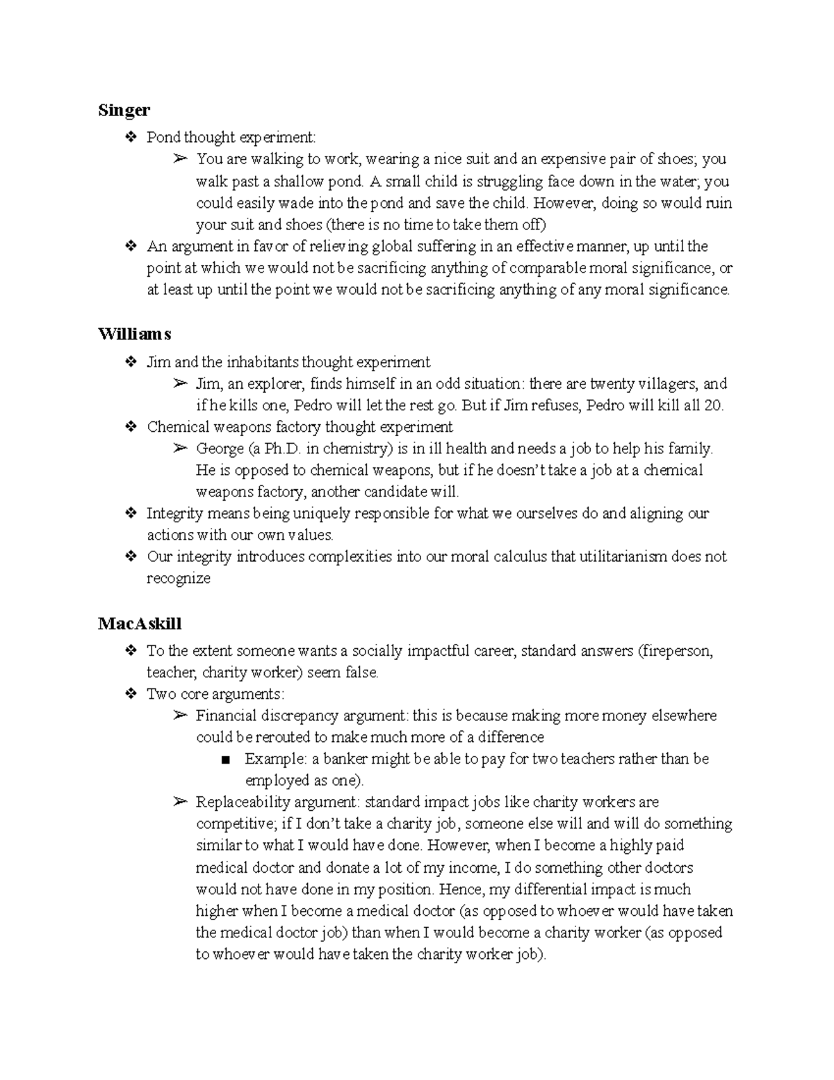 Ethics Final Exam Guide - Singer Pond thought experiment: You are ...