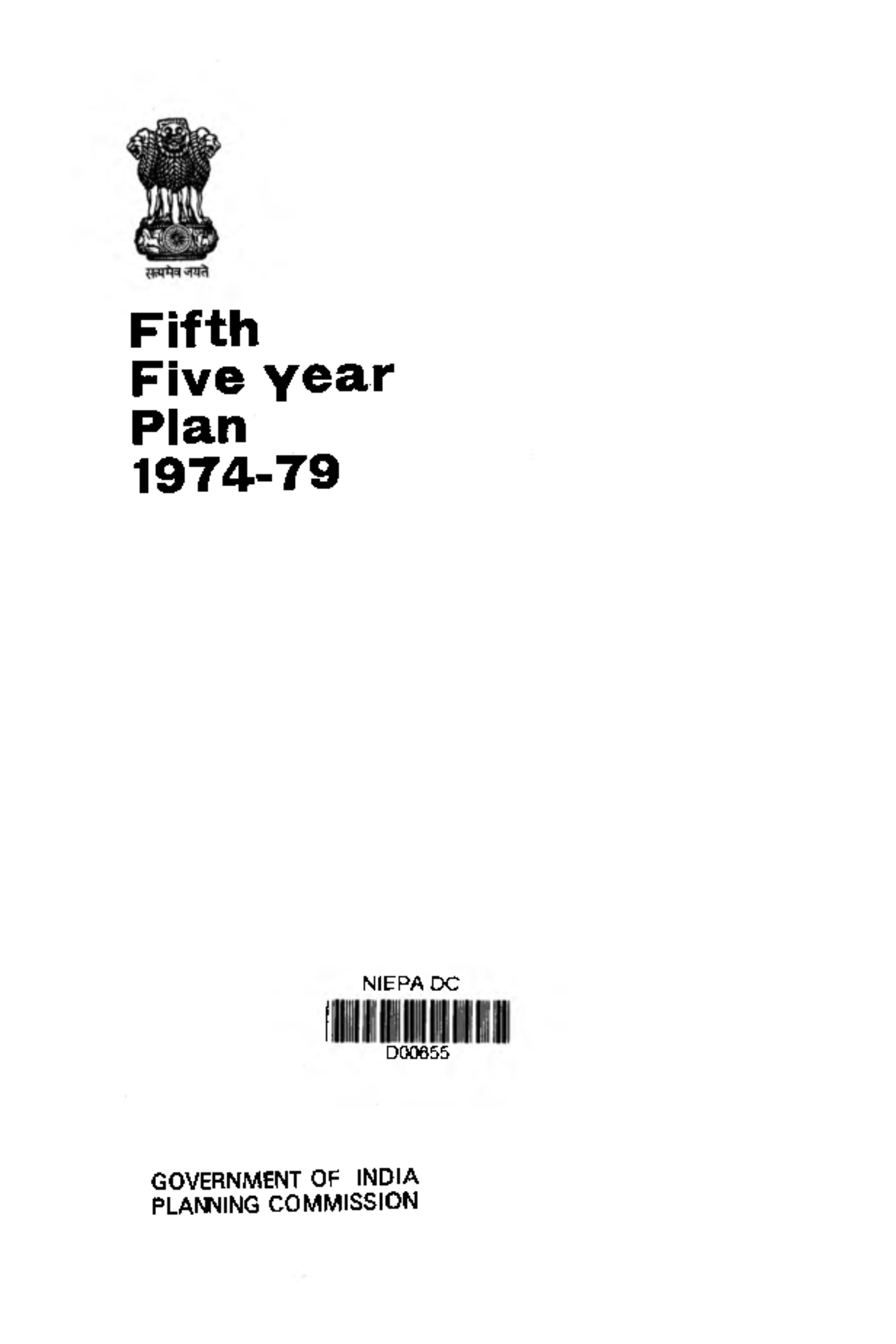 5 Fifth Five Year Plan 1974 1979 Fifth Five Year Plan 1 9 7 4 7