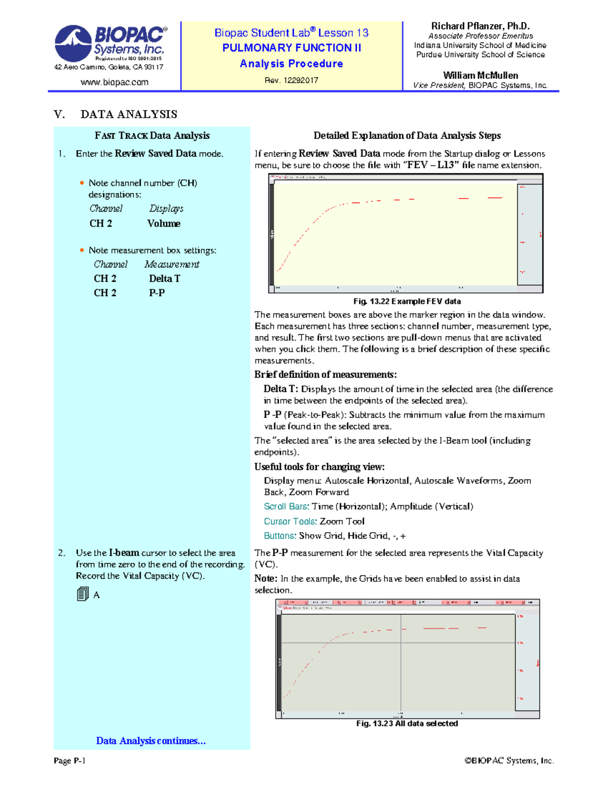 L13 Analysis Procedure - 42 Aero Camino, Goleta, CA 93117 biopac Biopac ...