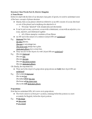 Lecture 6 Notes - Phrase Structure Recap - What do we know when we know ...