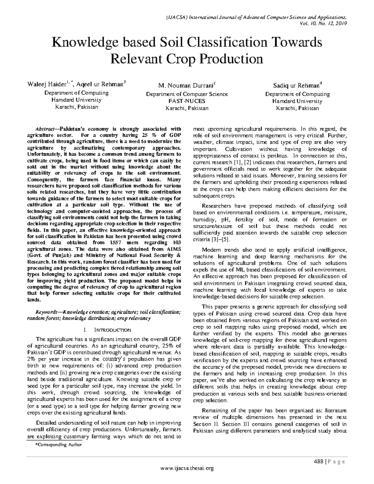 Soil classification - Geotechnical engineering - Vol. 10, No. 12, 2019 488 | P a g e Knowledge ...