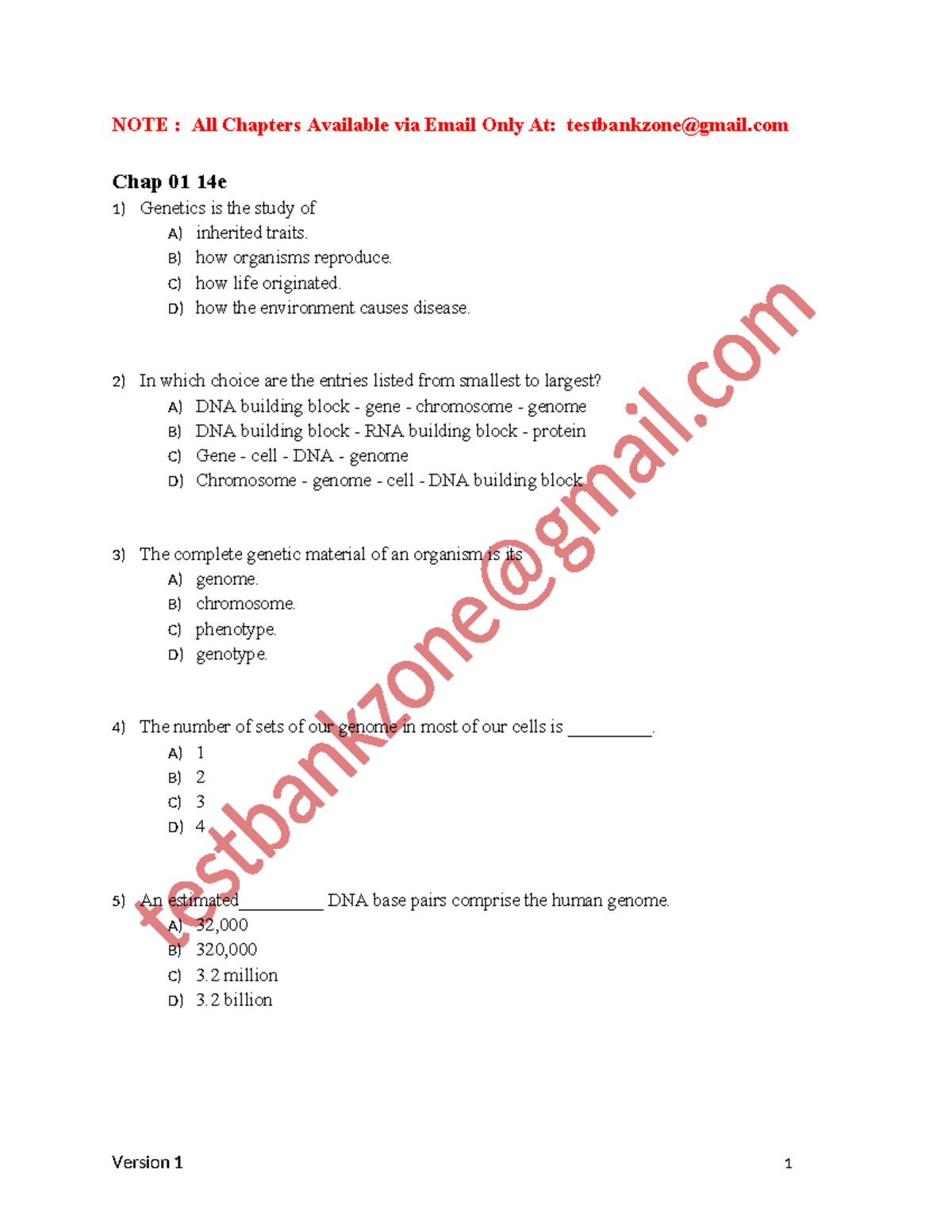 Test Bank and Solutions For Human Genetics, 14th Edition by Ricki Lewis ...