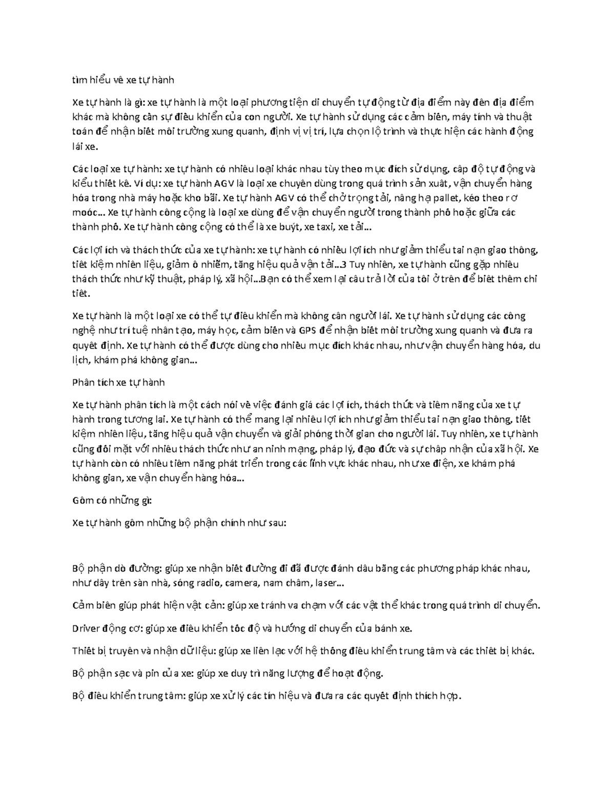 Tim Hieu Xe Tu Hanh - give - tìm hi ểu vềề xe t ựhành Xe t ự hành là gì: xe t ự hành là m ột lo ...