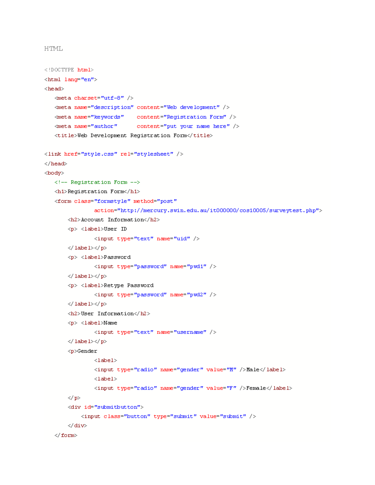 LAB 6 - LAB 6 - HTML