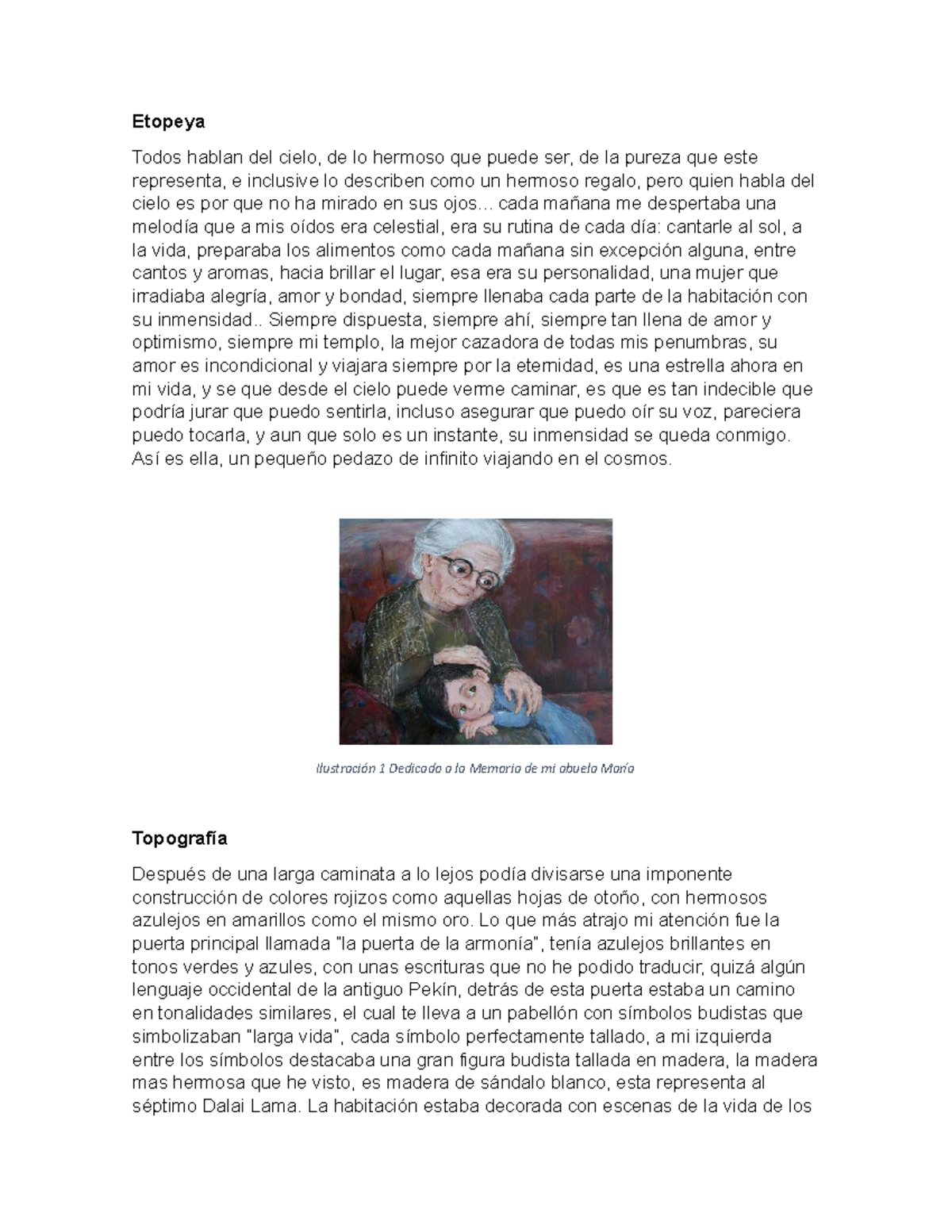 Etopeya y topografia, - Etopeya Todos hablan del cielo, de lo hermoso ...