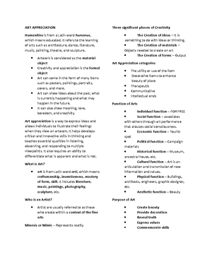 ART APP - Reflection Paper - Sean Wayne A. Lipata Prof. Romel Acejo ...