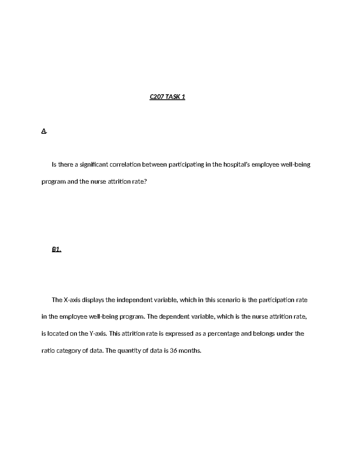 C207 Task 1 - Task 2 - C207 TASK 1 A. Is there a significant correlation between participating ...