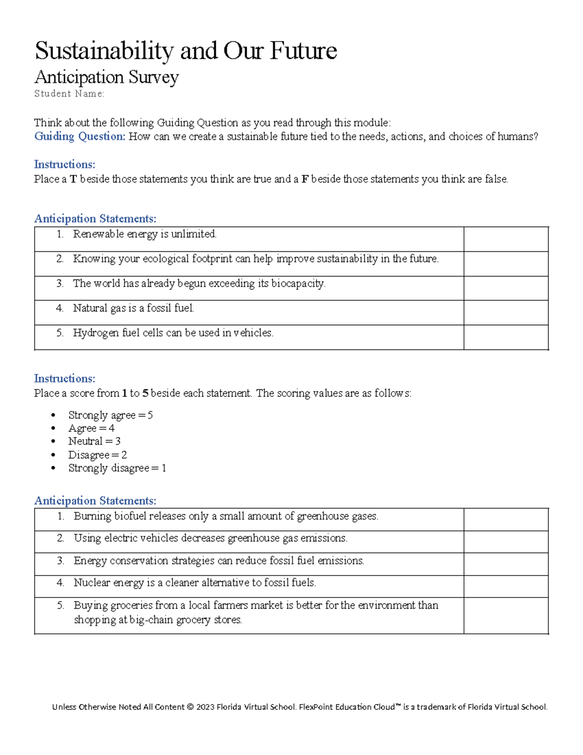 06 00 anticipation survey - Sustainability and Our Future Anticipation ...