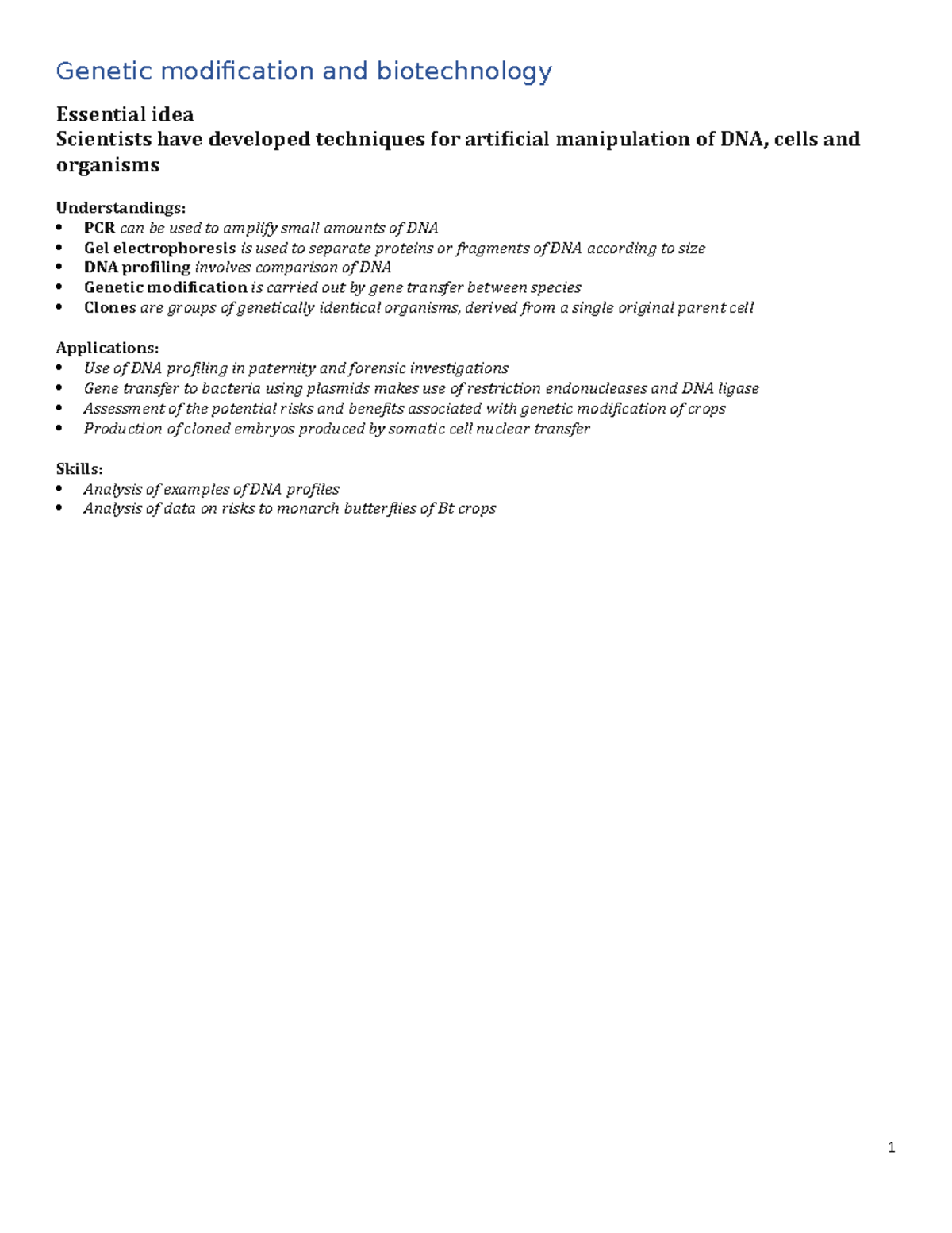 Genetic Modification and Biotechnology-3 - Genetic modification and ...