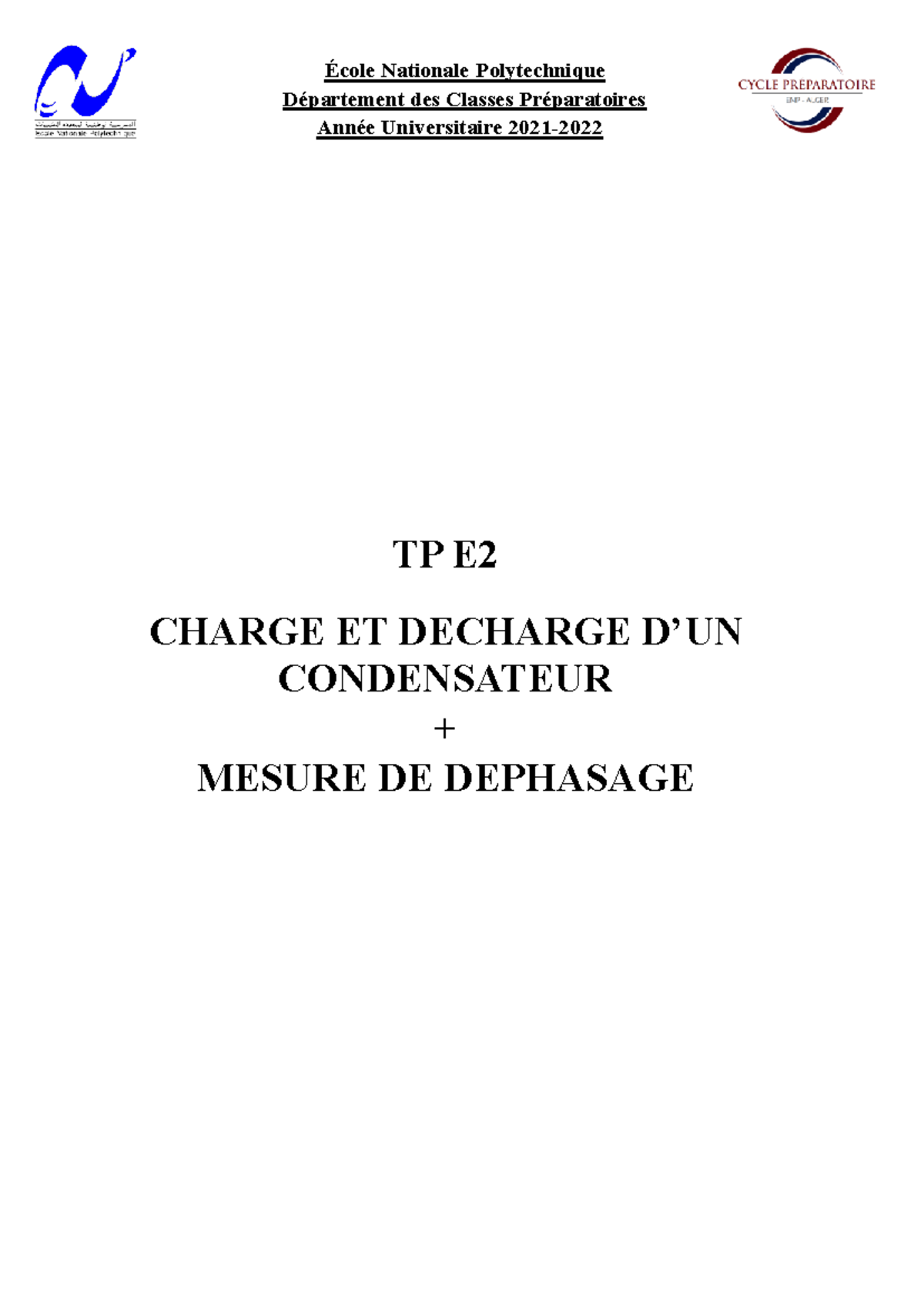 TP E2 2022-2023 - tp sdfxhjklj - Département des Classes Préparatoires ...