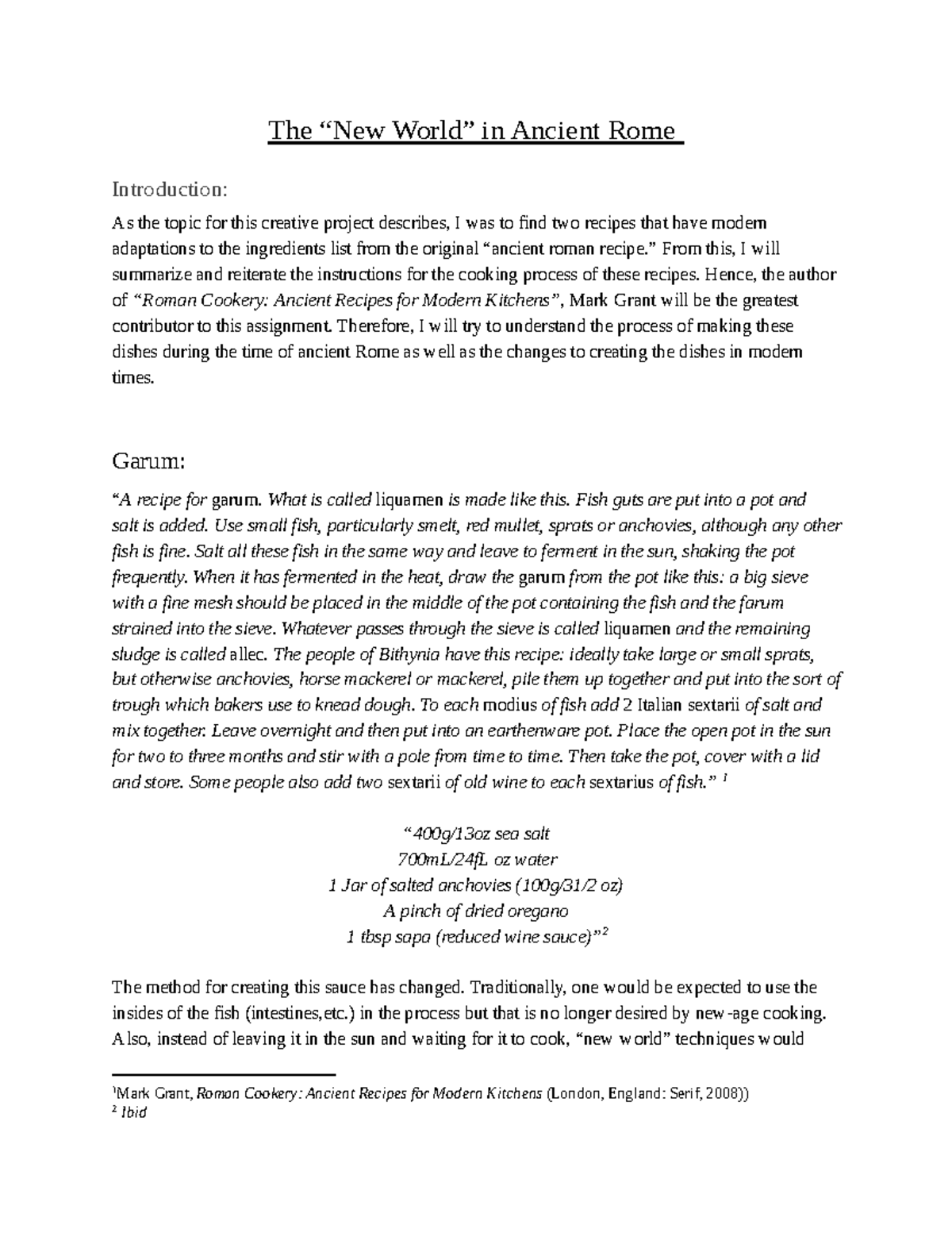 The “New World” in Ancient Rome - Google Docs - The “New World” in ...